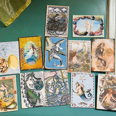 Mystic Mermaid Fortune Teller Cards Party Favor Beach - Etsy