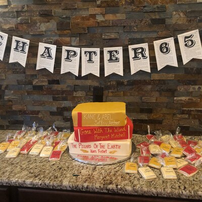 Birthday Banner, Bookish Party Decor, Bookworm Gift, Book Themed, Book ...