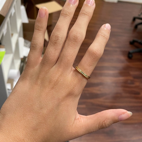 Gold Band, Simple Ring, Minimalist Ring, Dainty Ring, Plain Ring ...