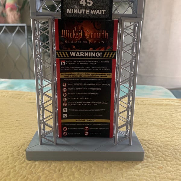 Haunted House Entrance Portal & Wait Time Sign Inspired by HHN ...