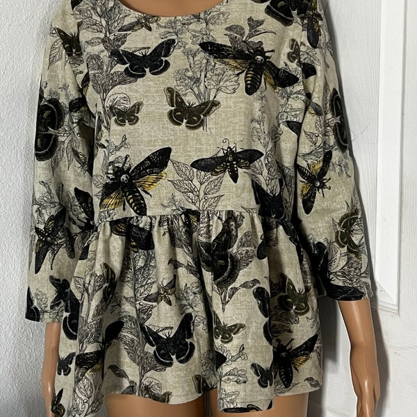 Women's Linen Blouse Sewing Pattern | Linen Tunic Top | Easy Beginner ...