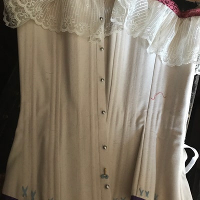 Heavyweight White Herringbone 100% Cotton Corset Coutil Corsetry Fabric ...