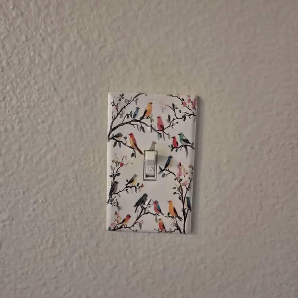 White Marble Bold Light Switch Plate Outlet Covers Electric Switch Plate Wall Decor Rocker Plate ...