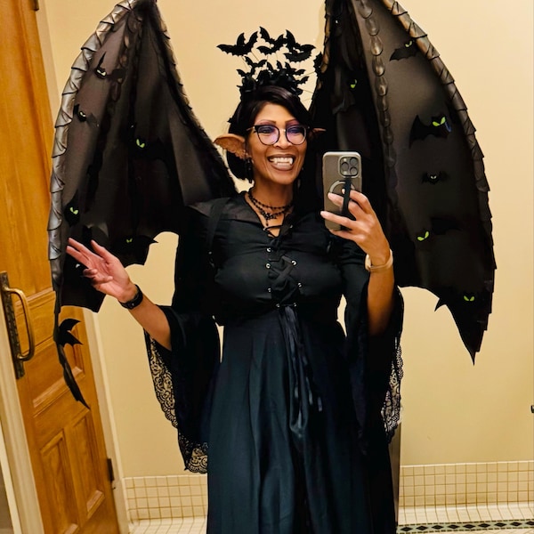 Realistic Bat Wings for Halloween Costume, Gargoyle Wings for Adult ...