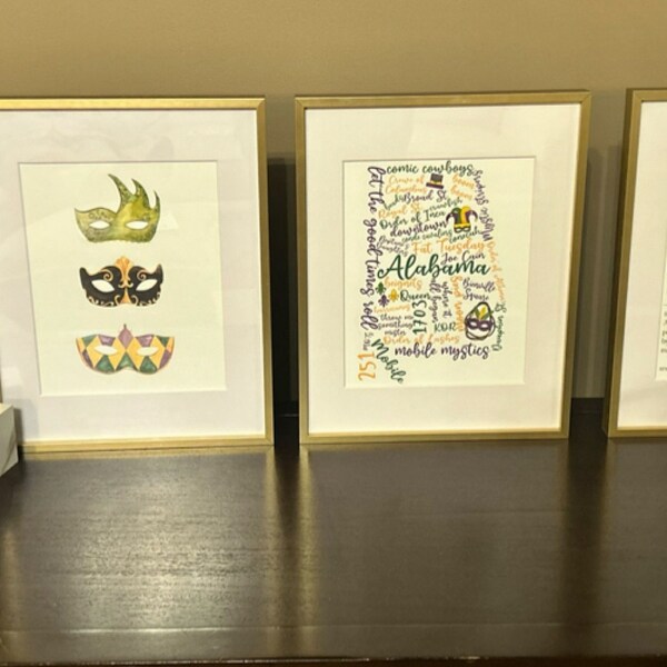 Mardi Gras Decor | Set of 16 PRINTABLES | Mardi Gras Decorations ...