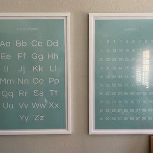 Alphabet Chart Black and White Children's Bedroom, Nursery or Playroom ...