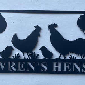 Personalized Chicken Farm Metal Sign, Custom Metal Chicken Coop Signs ...