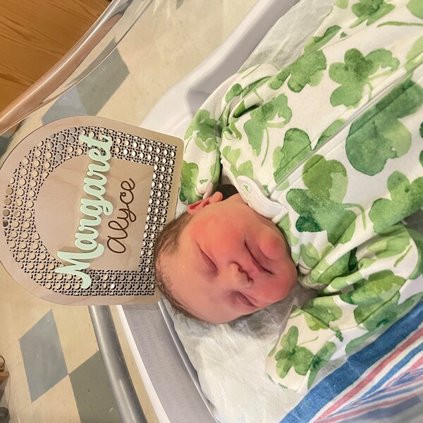 Baby Birth Announcement Sign, Boho Baby Arch Name Sign, Boho Birth ...