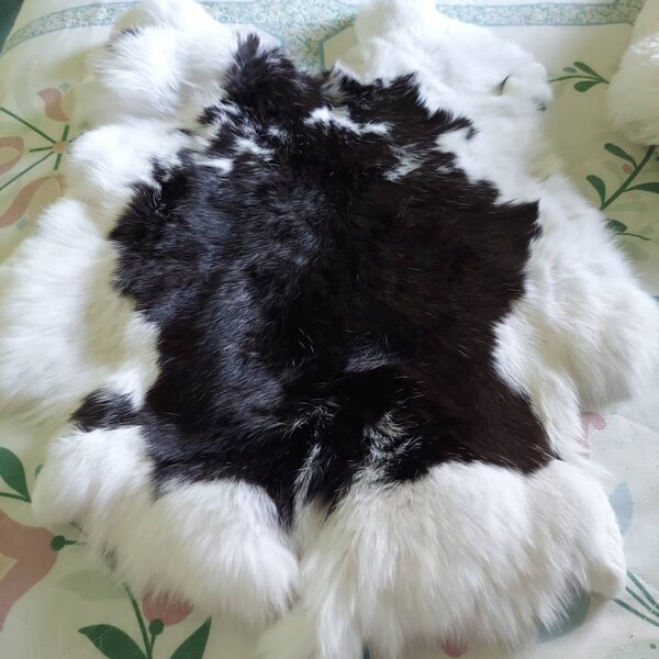 Lot of 4 Assorted Rabbit Hides- as Shown- Natural Rabbit Fur- No ...