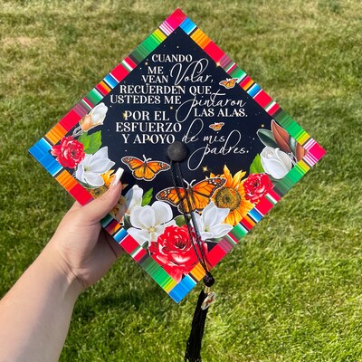 Para Mis Padre Graduation Cap Topper, Latina Grad Cap Topper, Mexican ...