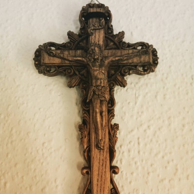 Wooden Crucifix, Jesus Christ, Wooden Cross, Catholic Cross - Etsy