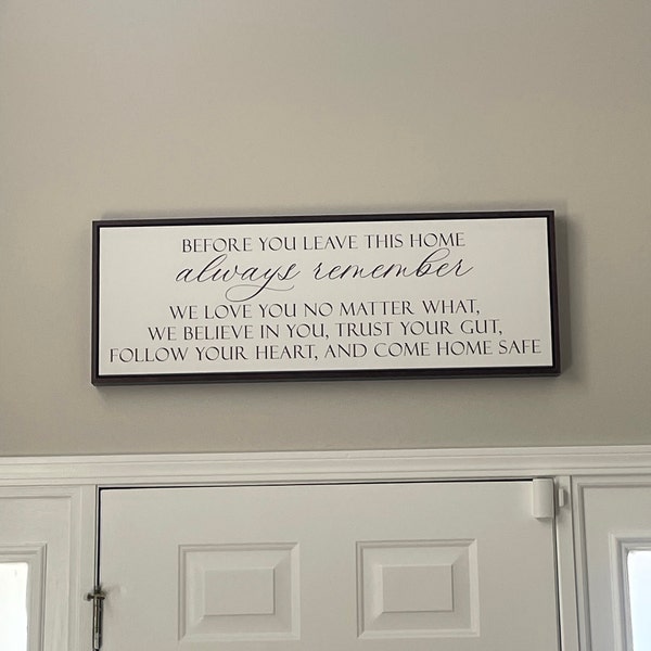 Before You Leave This Home Sign, Sign for Entryway - Etsy