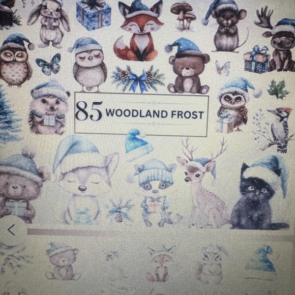 Woodland Mega Clipart Bundle Watercolor Woodland Animal Clipart Cute ...