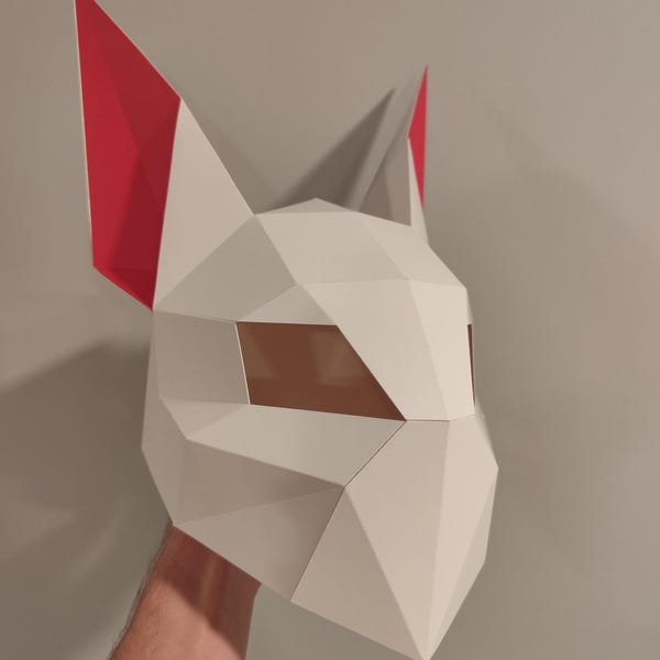 Skull Papercraft, Digital Template, PDF Download, Gurko, 3D Low Poly ...