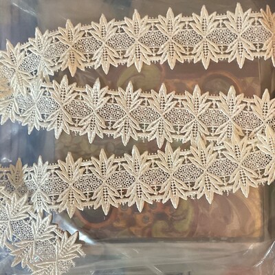 White Cotton Square Venise Lace - Etsy