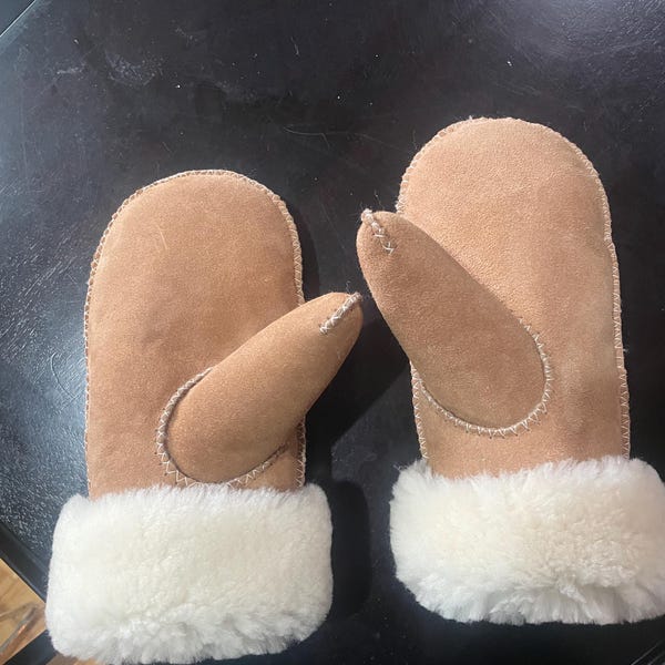 DIY Style Sheepskin Mitten Patterns Leathercraft Kit Patterns and ...