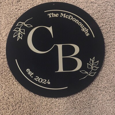 Black Acrylic Sign, Custom Logo Sign, Round Acrylic Logo Sign, Business ...