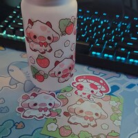 Kawaii Pumpkin Cow Matte Vinyl Sticker Stickers Fall Autumn Cute Decal ...