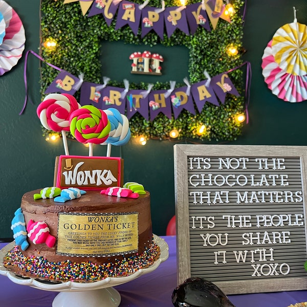 Willy Wonka Banner, Willy Wonka Birthday Banner - Etsy