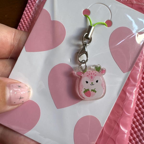 Squishmallow Style Acrylic Keychain Keyring Phonecharm Mini Handmade ...