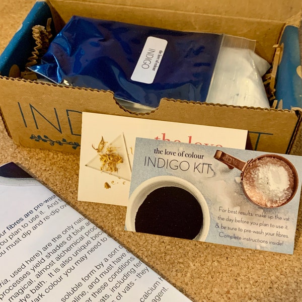 Indigo Dye Kit - Natural Dye, Sustainable Tie Dye Kit, Shibori Kit, DIY ...