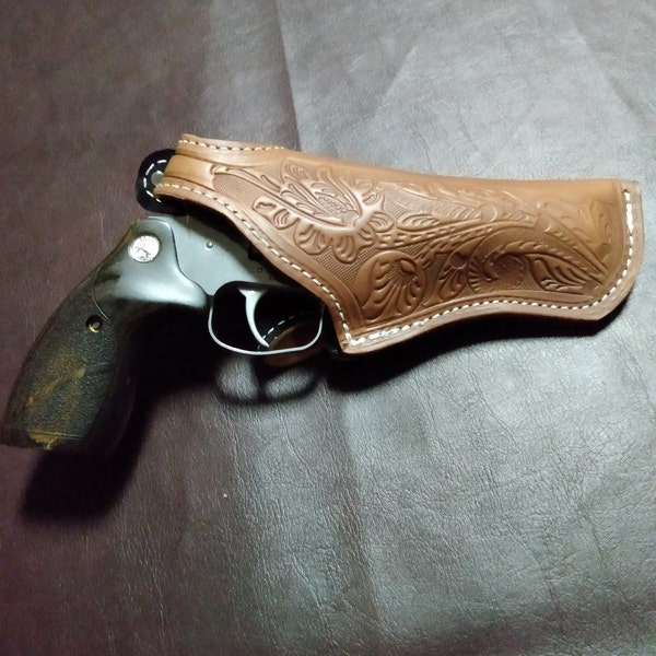 Soft Lined Leather Holster Fits S&W 686 586 66 19 Ruger GP100 Taurus ...