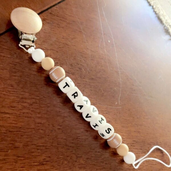 Personalized Pacifier Clip for Baby Boy and Girl, Boho Paci Clip - Etsy