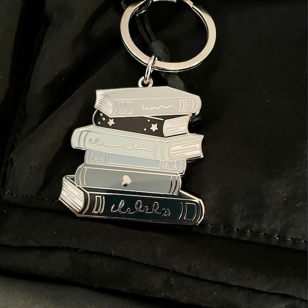 Book Lovers Gold Enamel Keychain - Etsy