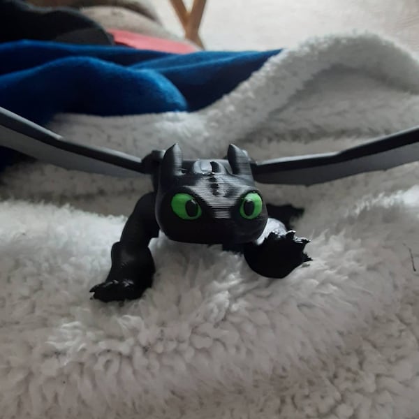 Mini Pack (5 Pack) | Flexi Toothless Figurine | Articulating Toy | 3D Printed Toy | Fidget Toy ...