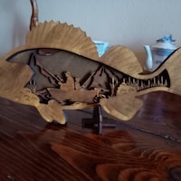 Laser Cut Files Fishing Svg Bass Pdf Files for Wood 4 Layer Art Piece ...