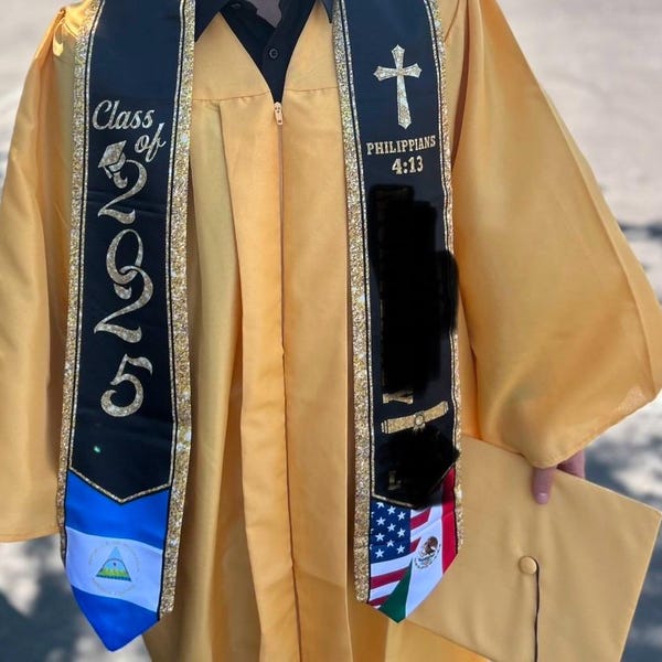 Custom Honduras Graduation Sash, Honduras American Flag Graduation Sash ...
