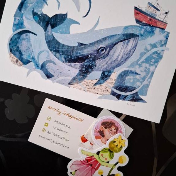 Square Boat Collage, Harbour Collage, Seaside Print - Etsy