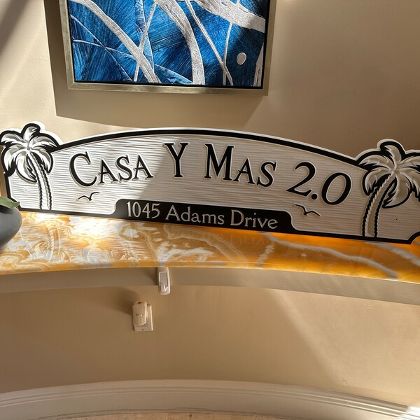 Personalized Custom PVC Sign for Your Beach Home Coastal Retreat ...