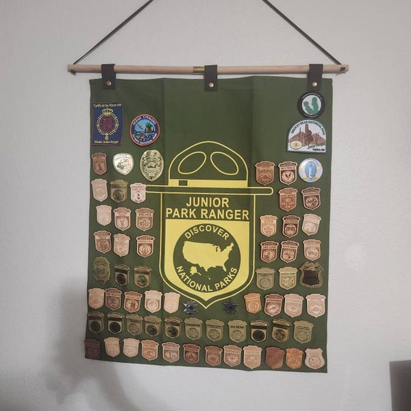 Junior Ranger Scout Badges Display BANNER Plus / Enamel Pin & Patch ...