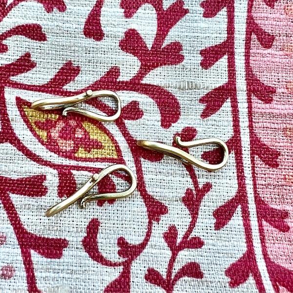 21mm Raw Brass Necklace Clasp, S Clasp Charms, Connctor Charms ...