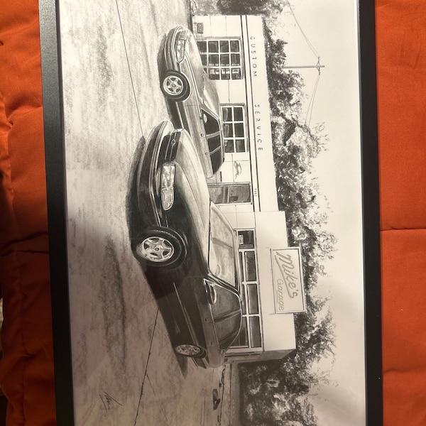 1955 Chevy Customized Pencil Drawing Print - Etsy