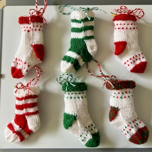 Christmas Mini Stocking Knitting Pattern, PDF Photos Videos - Etsy