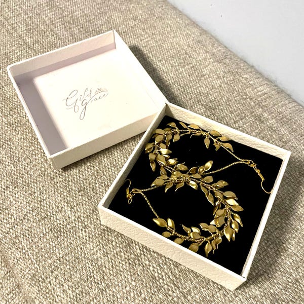 Golden Headdress, Dark Gold Bridal Crown, Wedding Headpiece, Statement ...