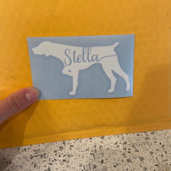 German Shorthaired Pointer Vinyl Decal With Custom Name - GSP Decal ...
