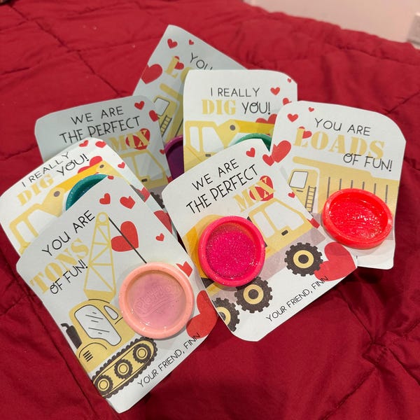 School Bus Playdough Printable Card Party Favors | School Bus Digital ...