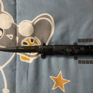 9 Black Italian Milano Stiletto Spring Assisted Folding - Etsy