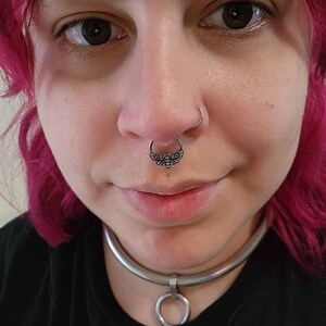 Skull Moth Ring for Septum & Daith Piercings, Death's Head Moth Captive ...