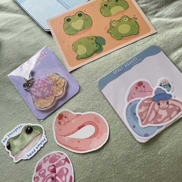 Snake Sticker | Boop A Snoot | Snake Fruit | Sticker Pack | Laptop ...