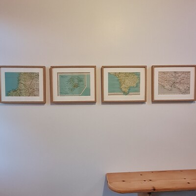 Original 1931 Mullion Surrounding Area Mounted Map - Etsy