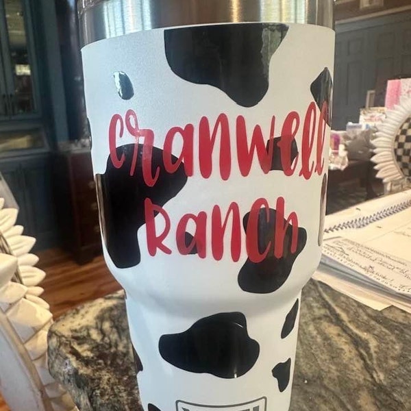 Cow Print Yeti Rambler - Etsy