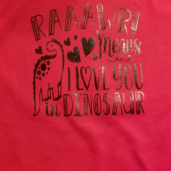 Dinosaur Valentine Svg Design, Digital Cut File Instant Download, Rawr ...