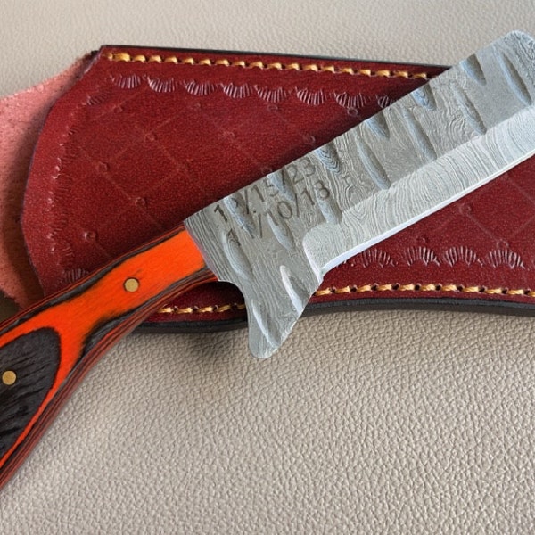 22" Custom Handmade Damascus Steel Sword With Metal Casted Guard Pommel ...