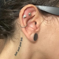 Mini Fishbone Sterling Silver Nose Stud / Nose Screw, Jewelry Nose Stud ...