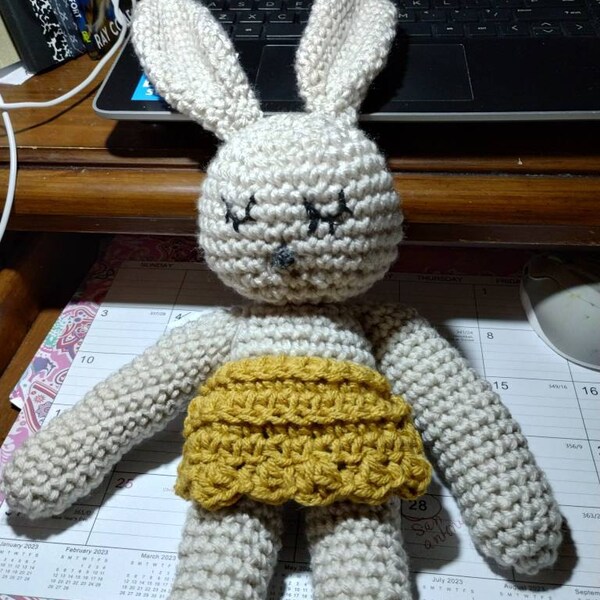 Crochet Bunny Pattern. Classic Long Legged Bunny Toy. Amigurumi Rabbit ...