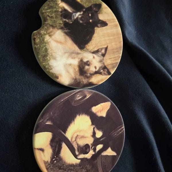 Personalized Car Coasters Set of 2, Photo Car Coasters, Custom Car ...